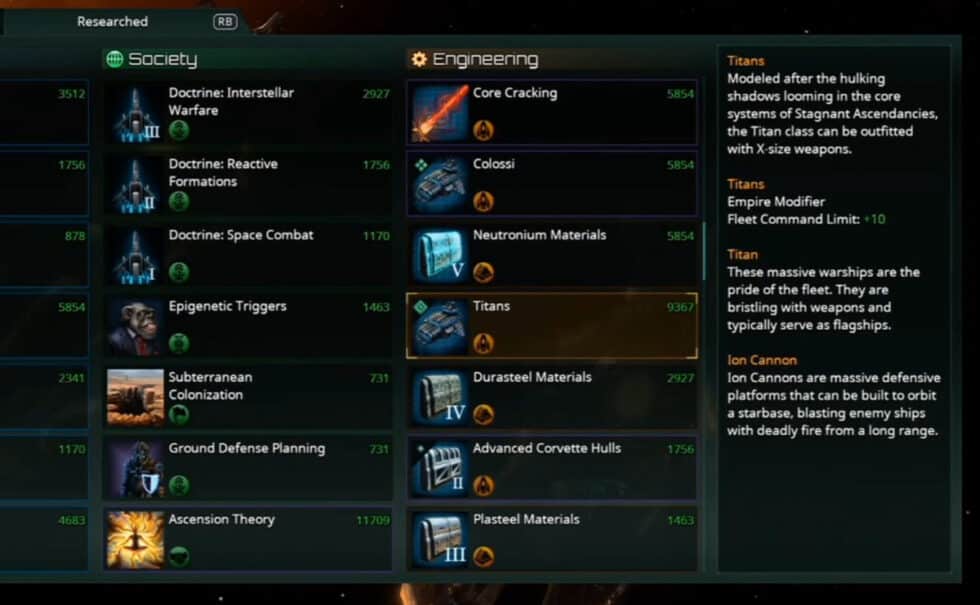 Stellaris: Titan Research Chain Guide | High Ground Gaming