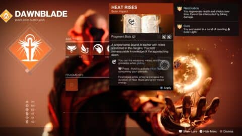 Destiny 2 Solar 3.0 Guide: Best Aspects and Fragments