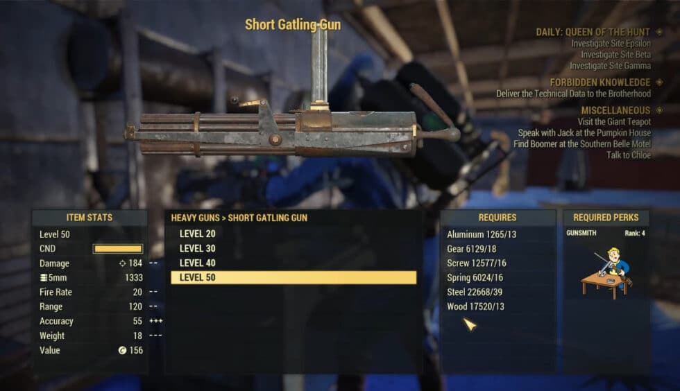 Fallout 76: Best Heavy Weapons and How to Build Around Them