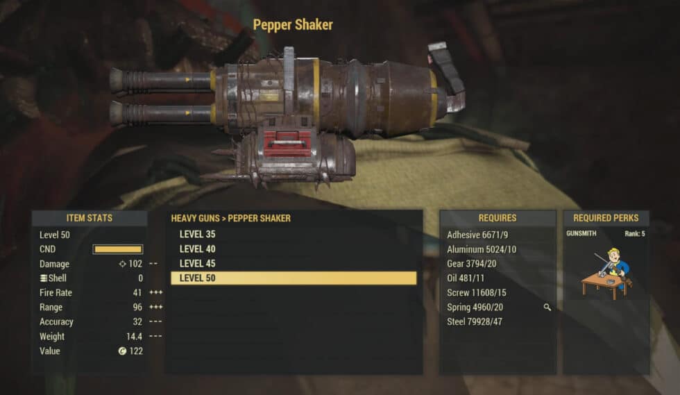 Fallout 76: Best Heavy Weapons and How to Build Around Them