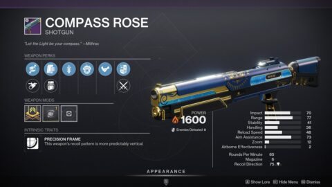 Destiny 2: Compass Rose God Rolls and Best Perks