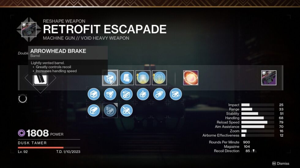 Destiny 2: Retrofit Escapade God Rolls (PvE & PvP)