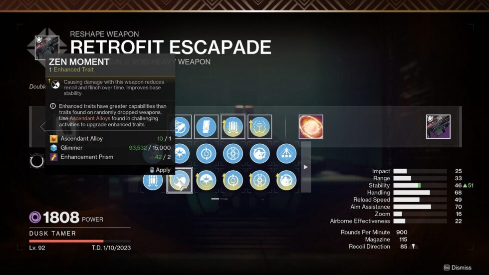 Destiny 2: Retrofit Escapade God Rolls (PvE & PvP)