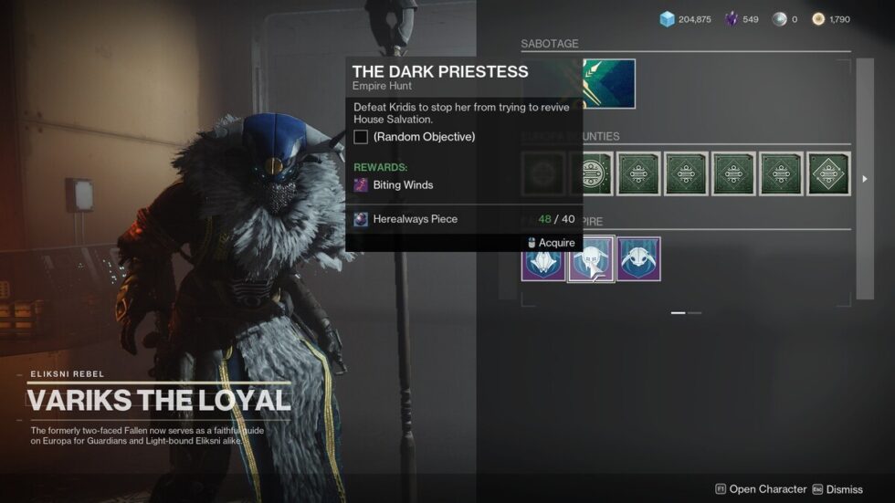 Destiny 2: Biting Winds God Rolls and Best Perks