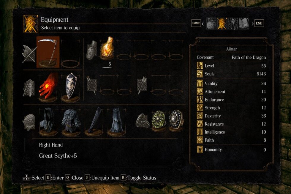 Two-Handing Weapons in Dark Souls: Remastered