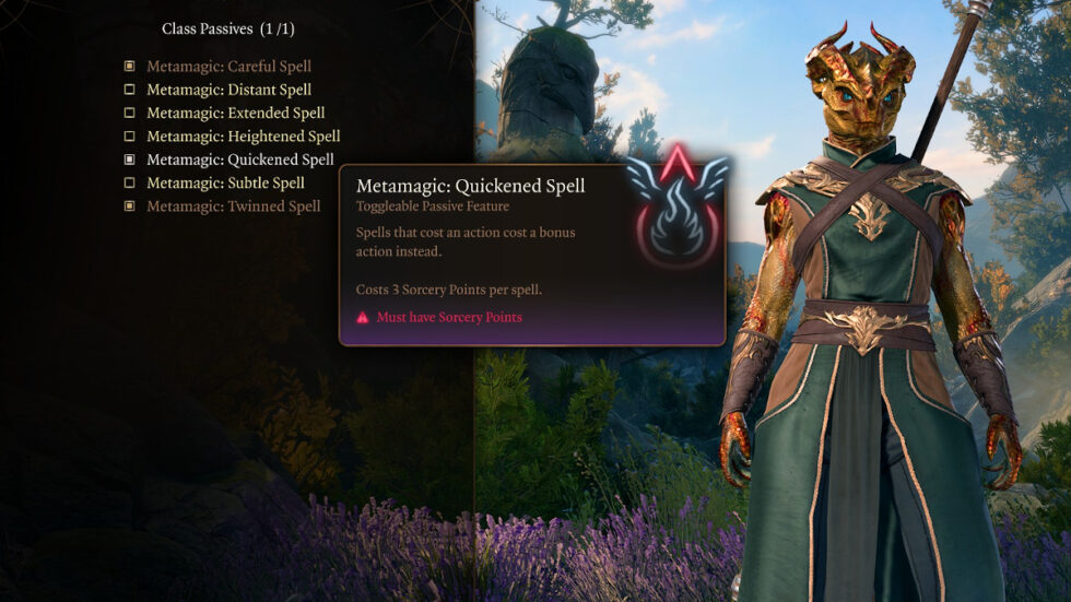 Baldur's Gate 3: Draconic Bloodline Sorcerer Build